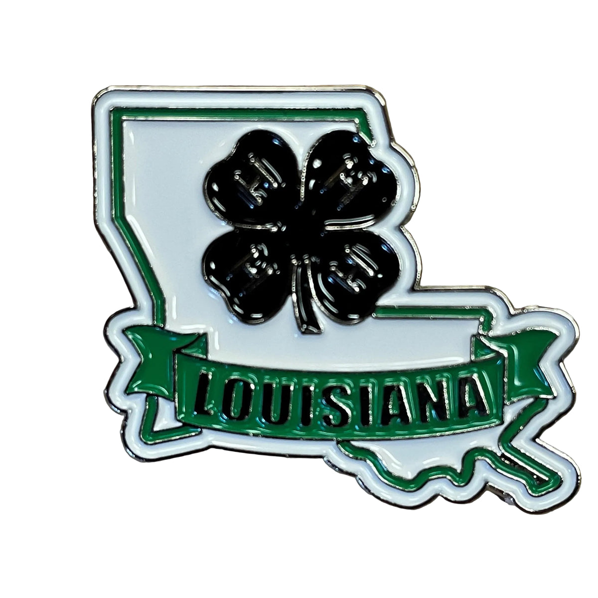 Louisiana Shaped 4-H Lapel Pin – Camp Grant Walker 4-H Store